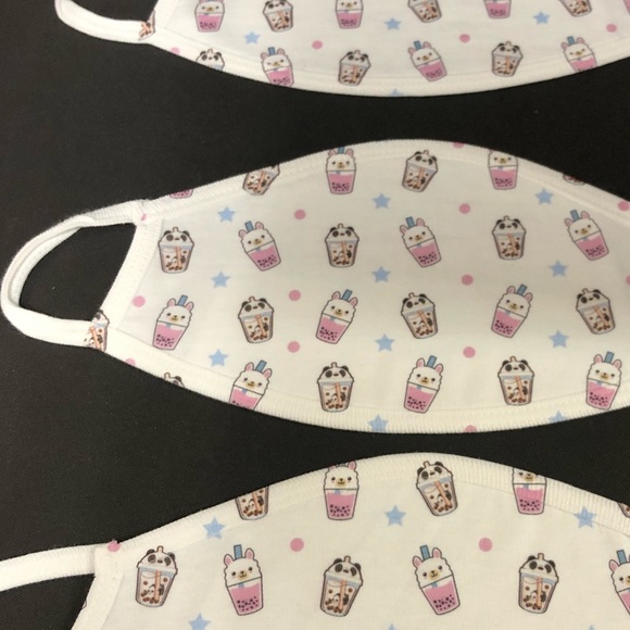 Apple N Tree | Accessories | Bubble Tea Kawaii Face Mask Cover Boba ...